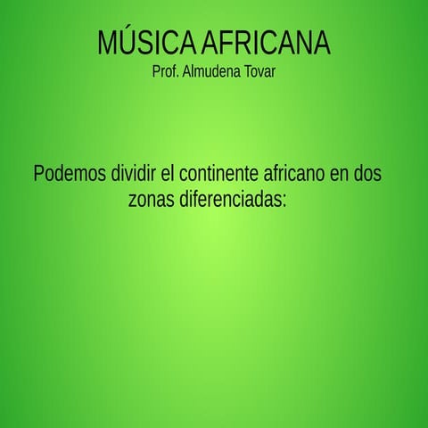 Música africana | ODP