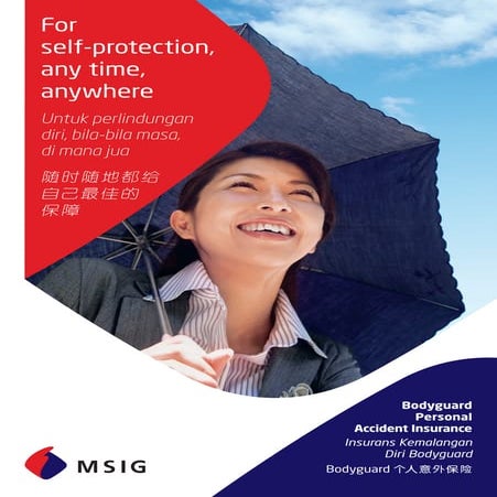 MSIG Malaysia Bodyguard Personal Accident Insurance Plan arranged by ...