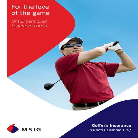 MSIG Golfer Insurance arranged by ACPG Management Sdn Bhd | PDF
