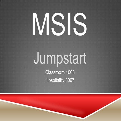 Msis jumpstart signage | PPTX
