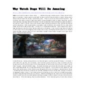Why watch dogs will be amazing www.gamebasin.com