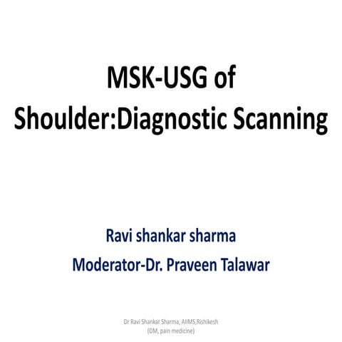Diagnostic Ultrasound of shoulder | PPTX
