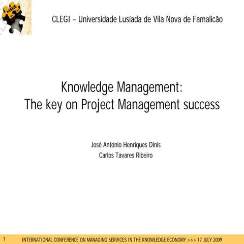 Knowledge Management: The key on Project Management success | PDF ...