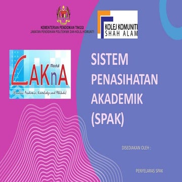 minggu suai kenal pelajar dan modul spak | PPTX