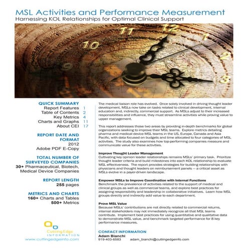 Msl activities-and-performance-measurement-cutting-edge-information ...