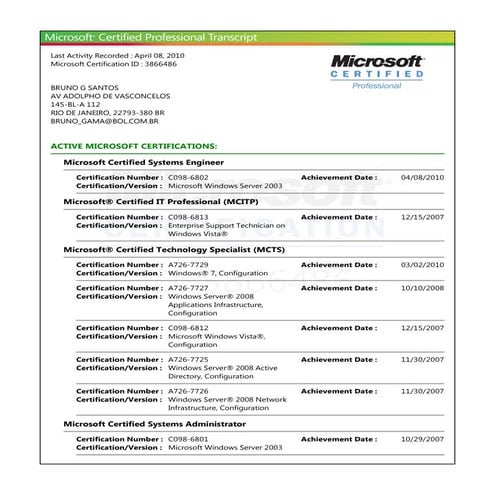 Microsoft Transcript | PDF | IT and Internet Support | Internet