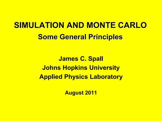 Monte carlo simulation | PDF | Physics | Science