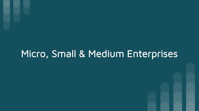 ppt on micro small and medium enterprises | PPTX
