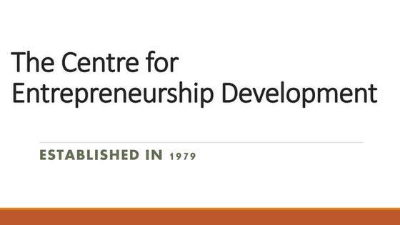 Entrepreneurship Development Programme (EDP) | PPT