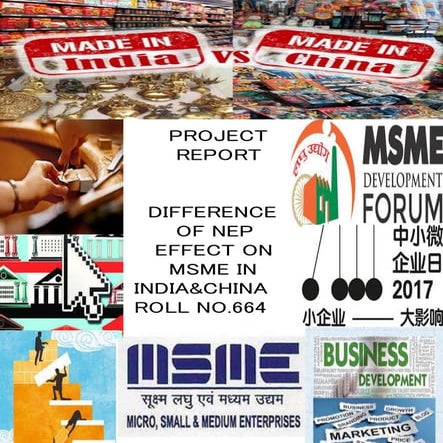 Msme Growth Reforms Difference between INDIA and CHINA | PPTX