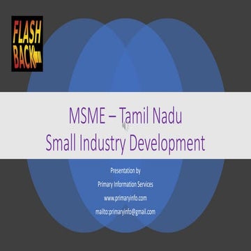 Msme - Small Industries Services Institute - Flash back - three decades ...