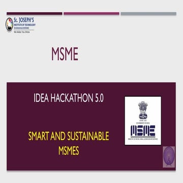 msme.pptx, msme hackathon requirements, ideas | PPTX