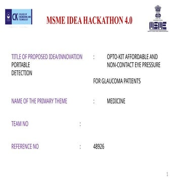 Msme Idea Presentation Sample Ppt Pptx