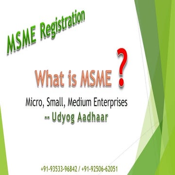 Msme Registration Open | PPT