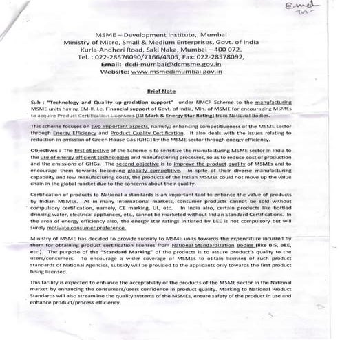 Msme brief note | PDF