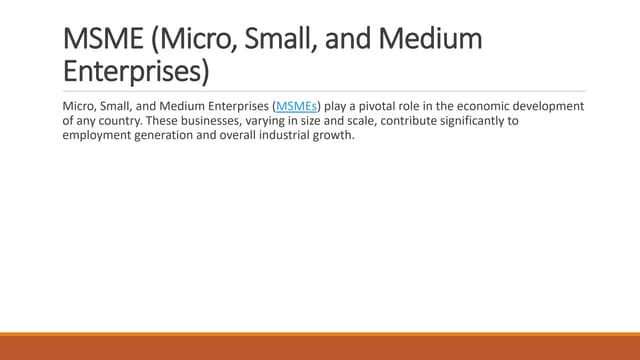 Micro small and medium enterprises class 11 business studies cbse | PPTX