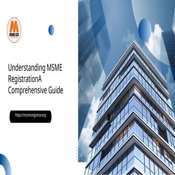 MSME Registration Process in India PPT | PPTX