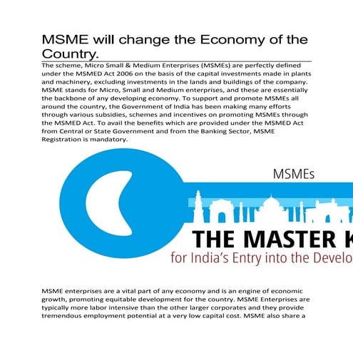 Benefits of msme | DOCX