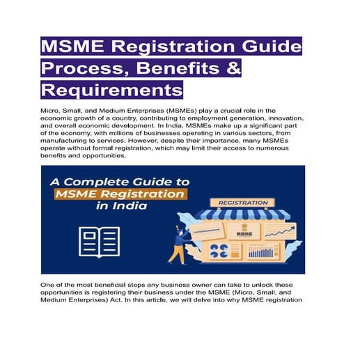 How to Register Your Business as an MSME in India | PDF
