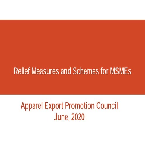 MSME Schemes.pdf | Business Accounting & Finance | Business