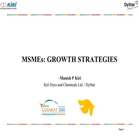 MSMEs: GROWTH STRATEGIES | PPT