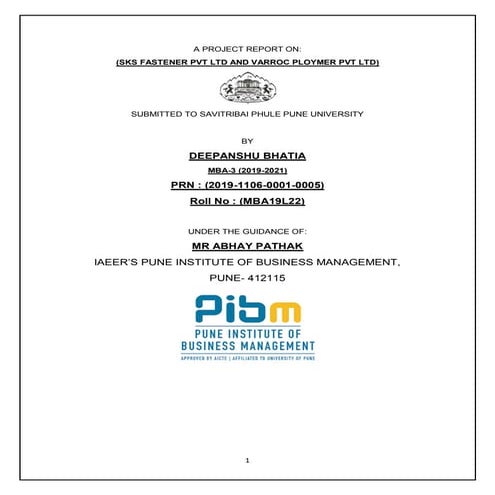 Msme visit project report | PDF | Business | Business and Finance