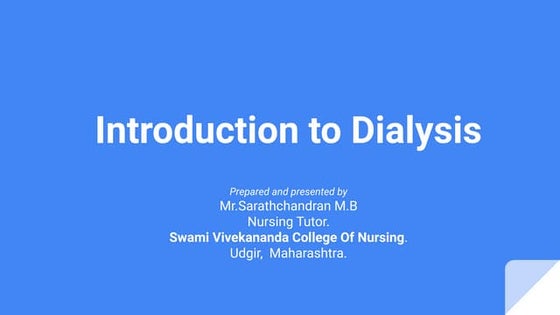 Hemodialysis | PPTX