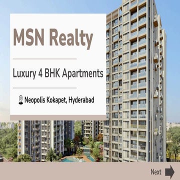 MSN Realty Neopolis Kokapet - Spacious 4 BHK Luxury Residences in ...