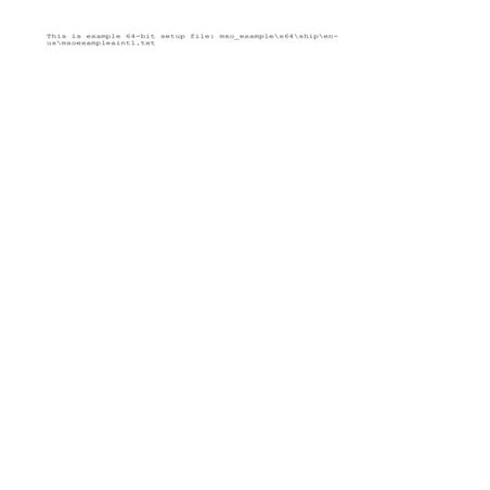 Mso example intl setup file a | PDF