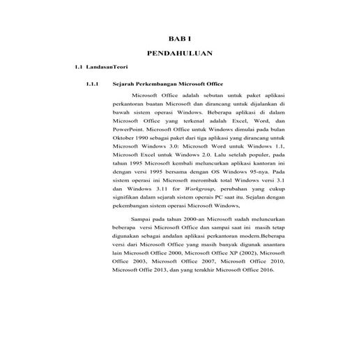 Laporan Praktikum Aplikasi Komputer Microsoft Office | PDF
