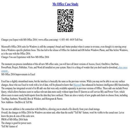 Ms Office Case Study | PDF