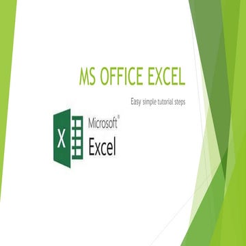 Ms office excel | PPTX