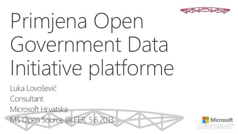 Microsoft Open Government Data Initiative