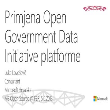 Microsoft Open Government Data Initiative | PPTX | Computer Software ...