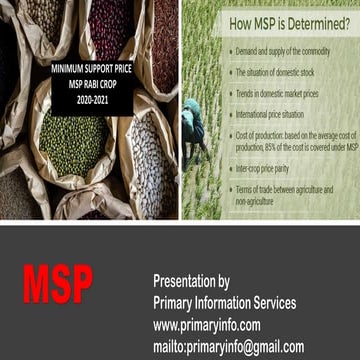 MSP : Minimum Support Price - Farm produces | PDF | Agriculture ...