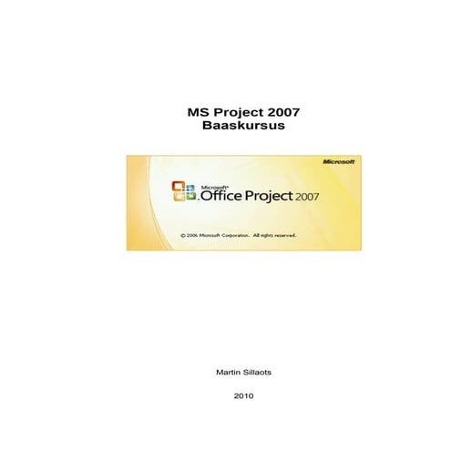 MS Project algajatele | DOC