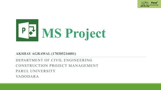 Microsoft project training manual | PDF