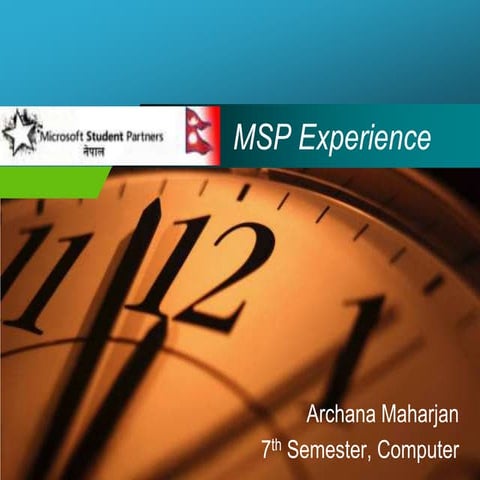 Msp experience | PPTX | Computing | Technology & Computing