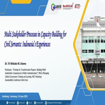 Multi Stakeholder Processes in Capacity Building for Civil Servants | PDF