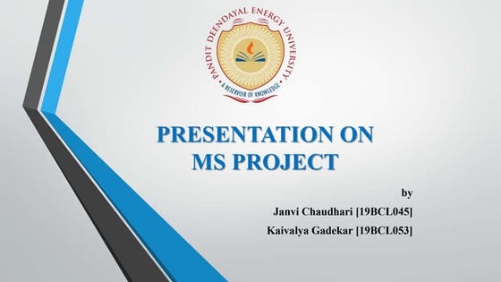 Ms project working example | PPT