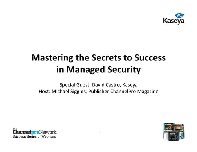 Msp Mastering The Secrets To Succuss In Managed Security Ppt