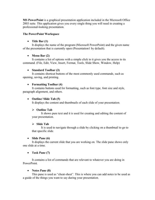 Different Parts of Powerpoint Window And Its Functions.pptx