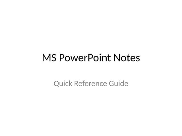 Microsoft Powerpoint Basics | PDF