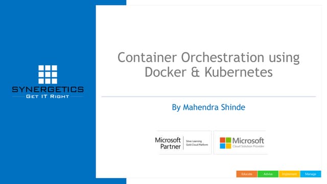 Introduction to Containers & Diving a little deeper into the benefits ... Introduction to Containers & Diving a little deeper into the benefits ...