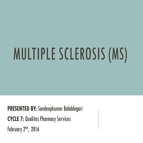 Multiple Sclerosis | PDF