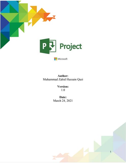 Microsoft project training manual | PDF