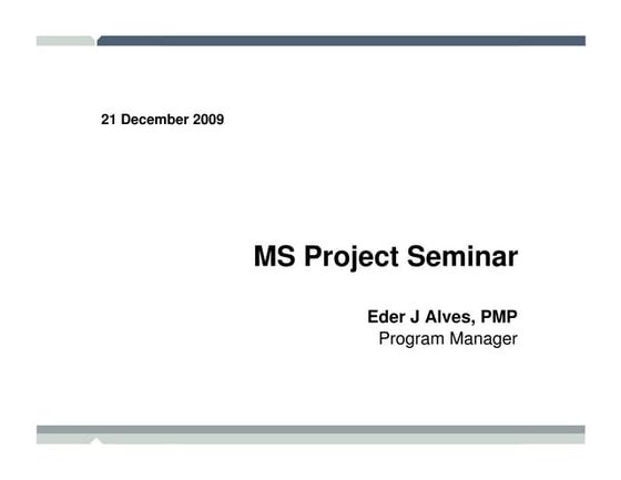Ms project training ppt | PPTX