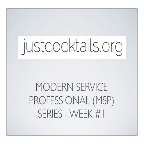 Modern Service Professional Week #1 - Bar & Beverage Business | PPT