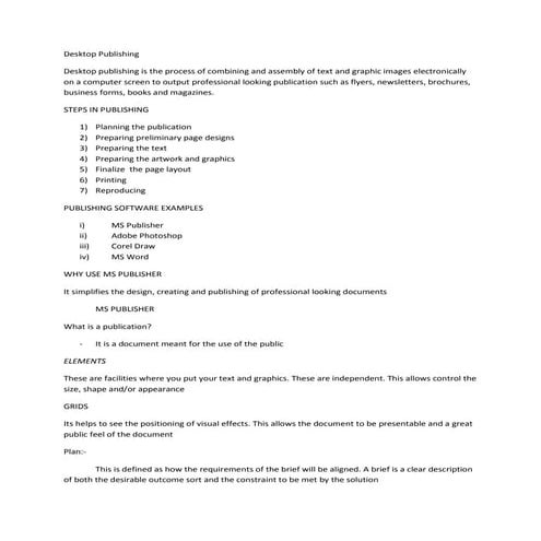 Ms publisher | PDF | Desktop Publishing | Computer Software and Applications