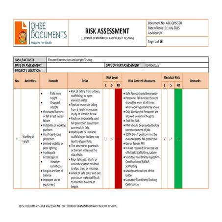 MSRA-RISK ASSESSMENT FOR ELEVATOR EXAMINATION AND WEIGHT TESTING.docx.pdf